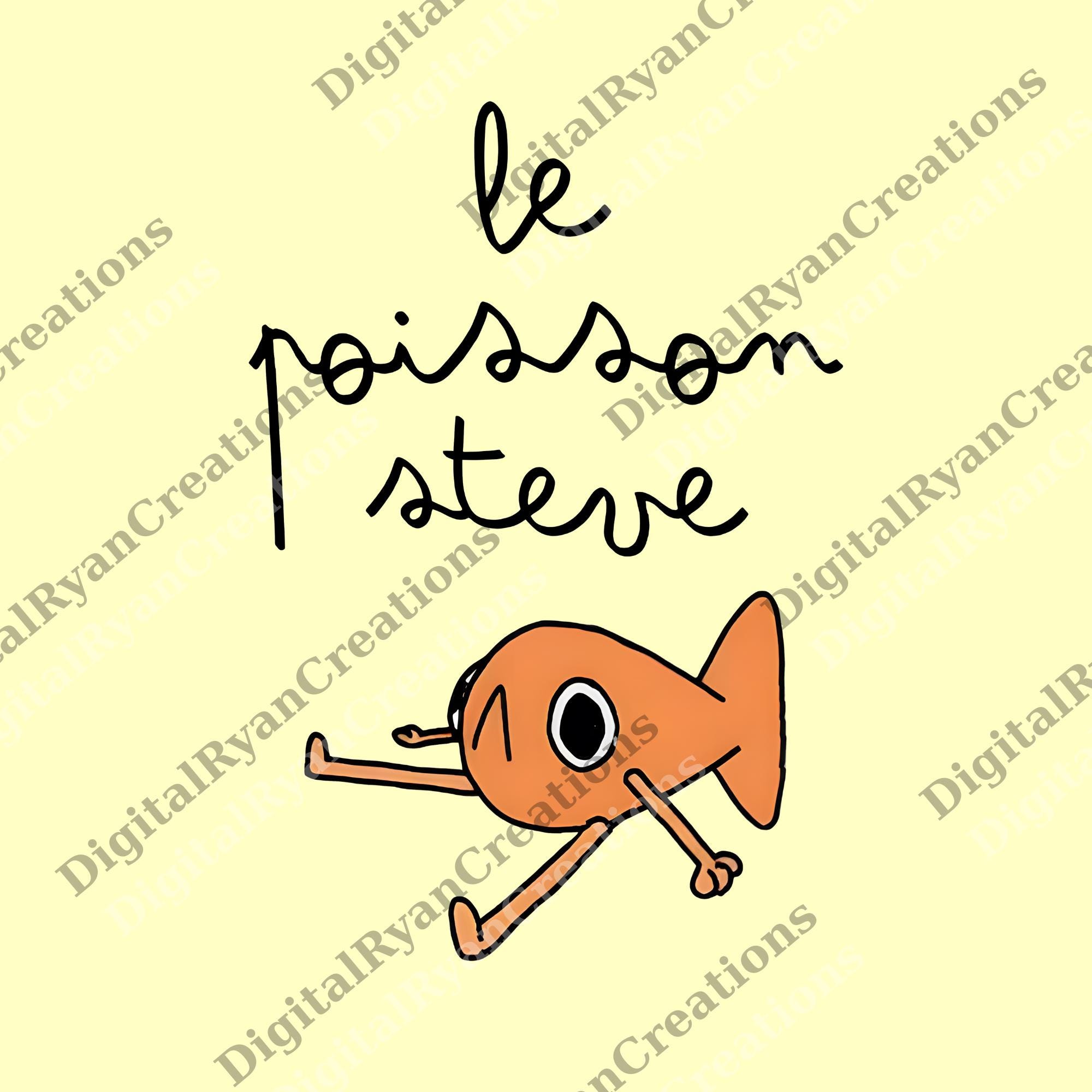 Le Poisson Steve Png, Funny Meme Png, Viral Meme Tiktok Png - Etsy