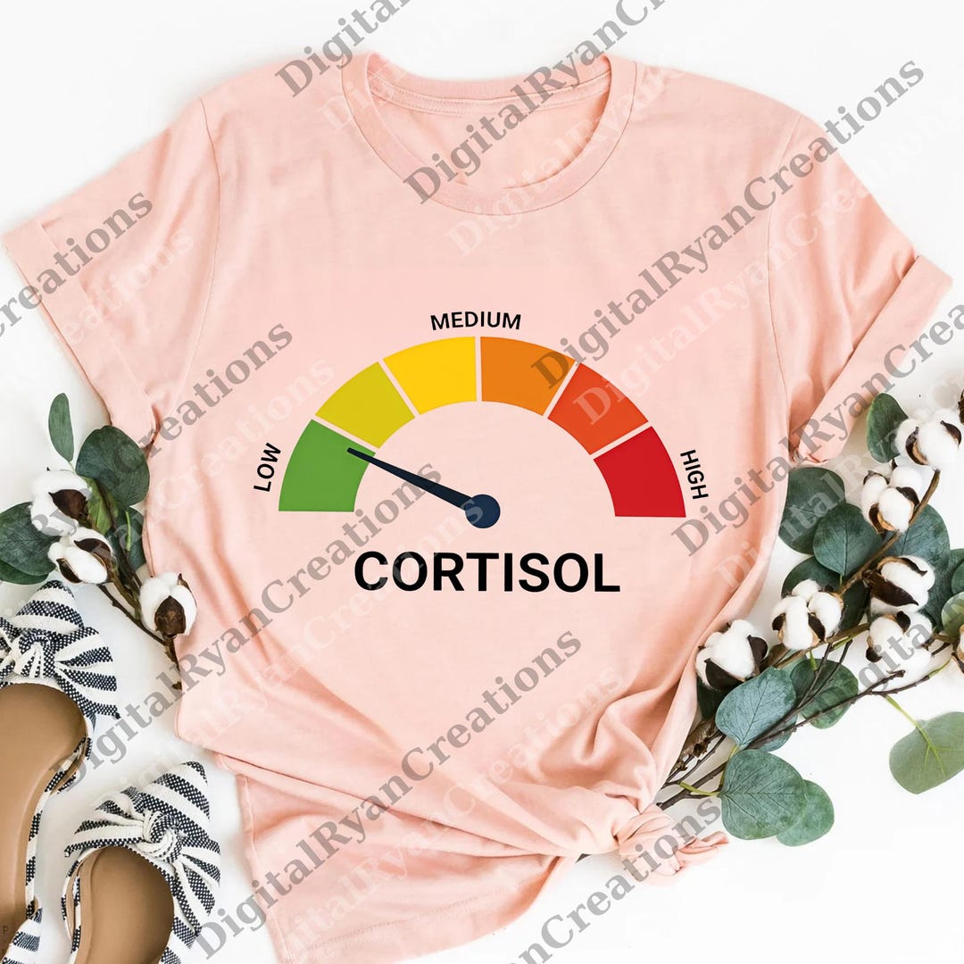 High Cortisol Low Cortisol Funny Png, Relatable Nervous System Graphic ...
