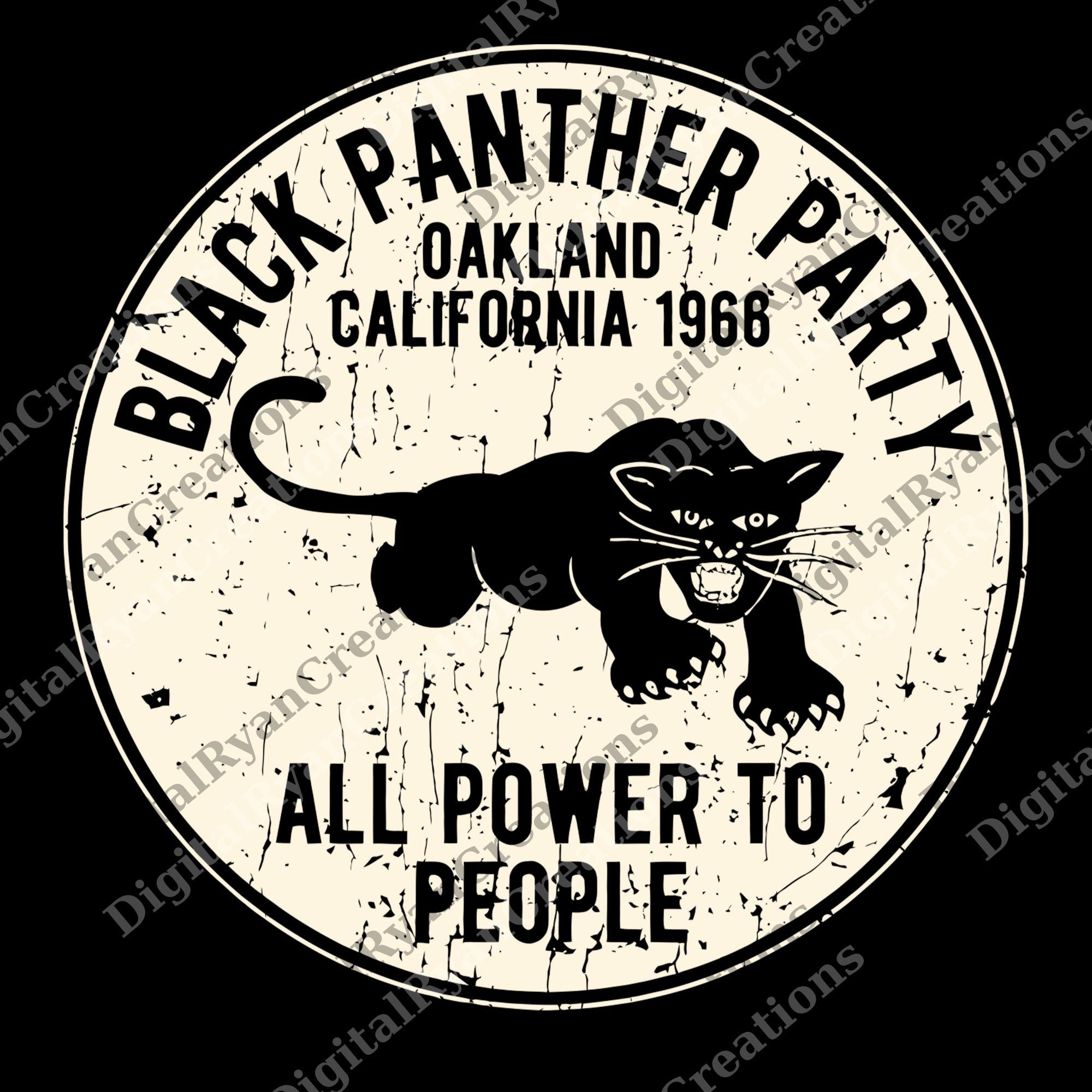Black Panther Party People Power Logo White Red Black Png, Hip Hop ...