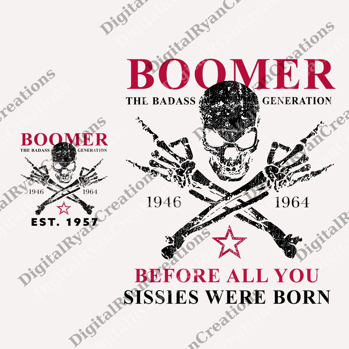Personalized Boomer Png, Custom Year Badass Generation Png, Unisex ...