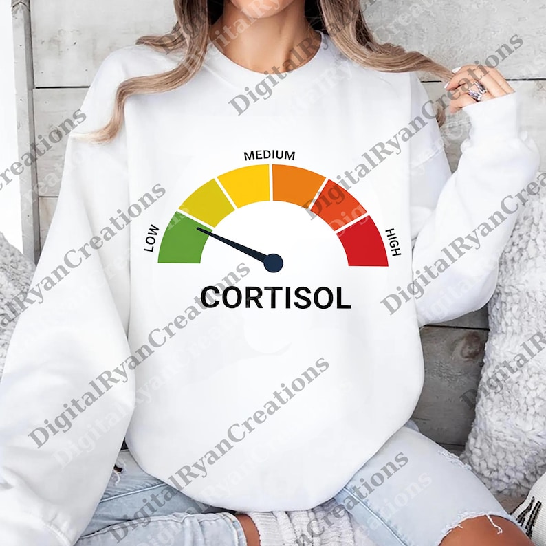 High Cortisol Low Cortisol Funny Png, Relatable Nervous System Graphic ...