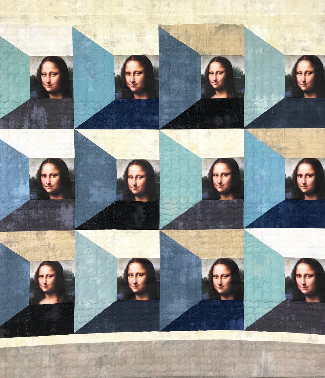 Fine Art Quilt Quilted Wall Hanging Mona Lisa Attic Windows Quilt - Etsy