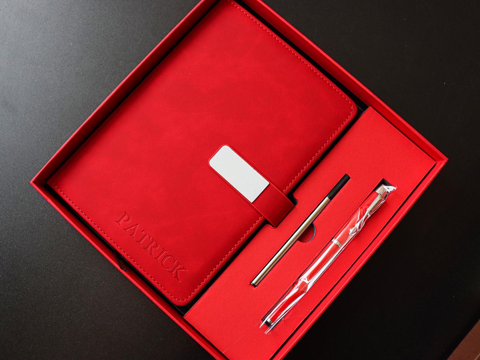 Custom Initials Notebook With Pen,personalized A5 Vegan Leather ...