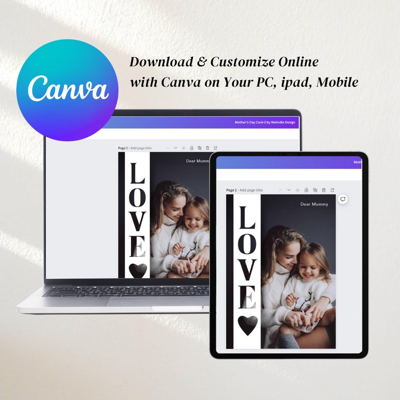 Mother's Day Card, Happy Mother's Day Celebration, Canva Templates ...