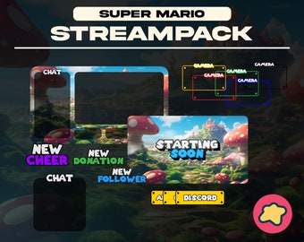 Neowave Stream Pack, Stream Overlay, Webcam Overlay, Twitch Alert ...