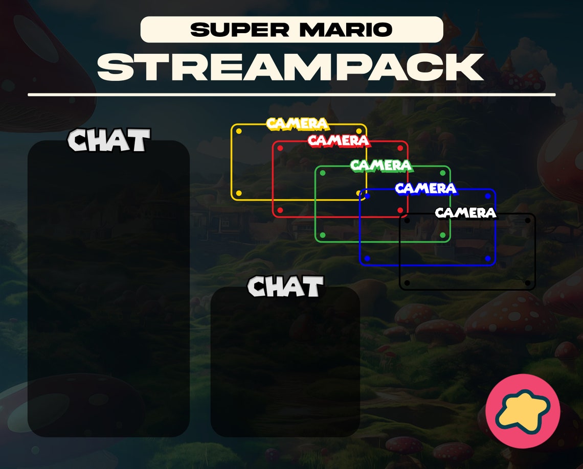 Super Mario | Stream Pack, Stream Overlay, Webcam Overlay, Twitch Alert ...