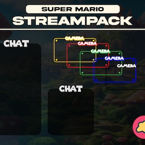 Super Mario | Stream Pack, Stream Overlay, Webcam Overlay, Twitch Alert ...