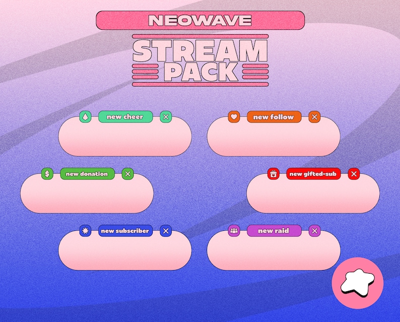 Neowave | Stream Pack, Stream Overlay, Webcam Overlay, Twitch Alert ...