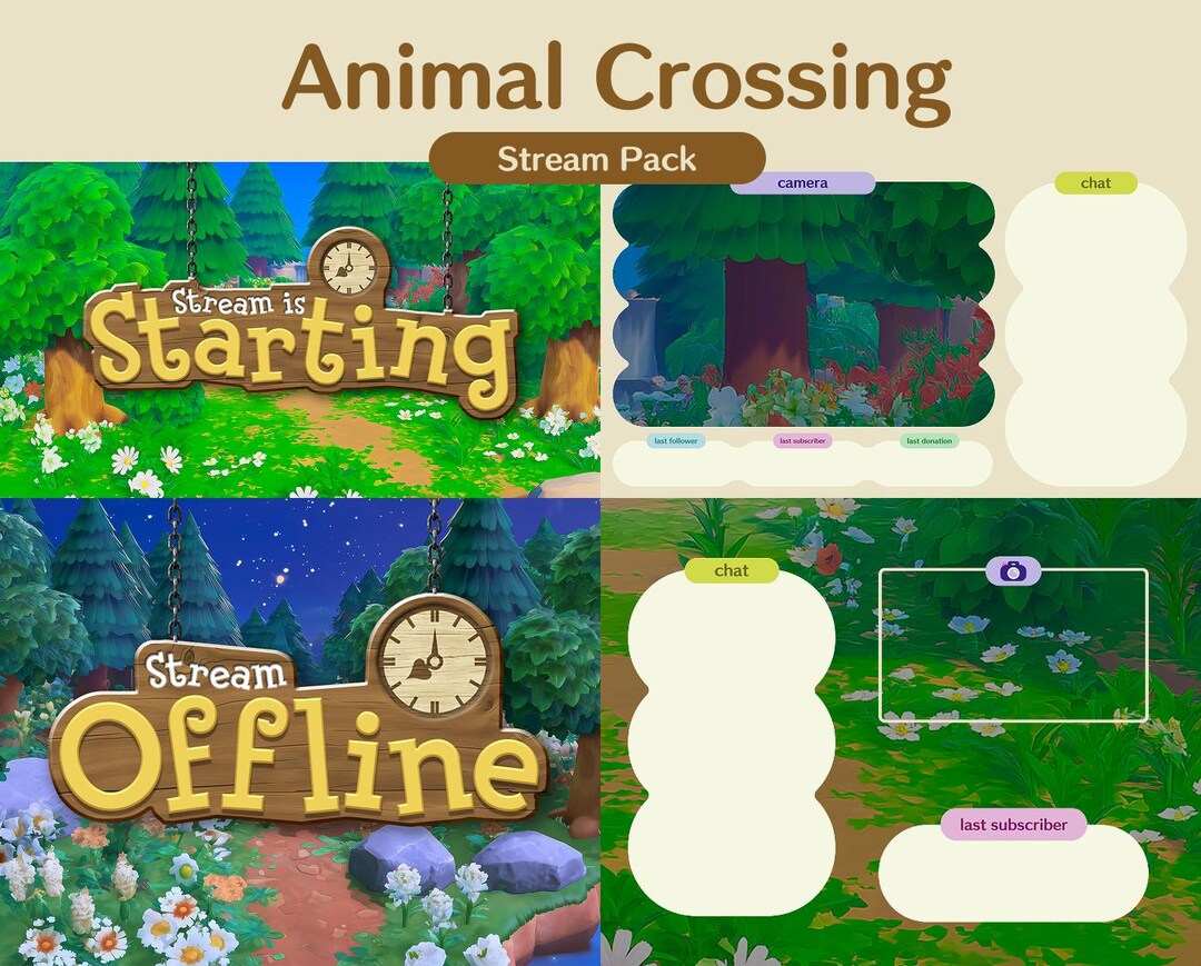 Animal Crossing | Stream Pack, Stream Overlay, Webcam Overlay, Twitch ...