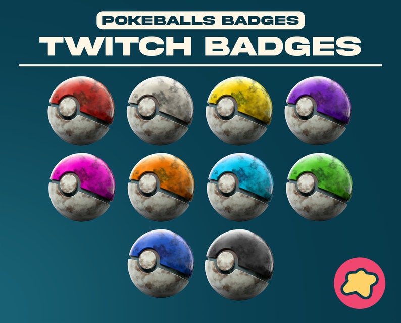 Pokeball Badges | Twitch Sub Badges and Bit Badges Made for Streamers ...