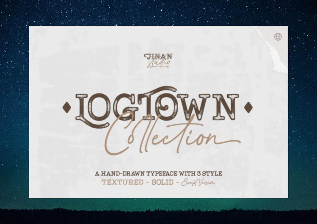 Logtown Font - Script Font, Handwritten Font, Procreate Font, Logo Vont, Vintage Font, Old Retro ...