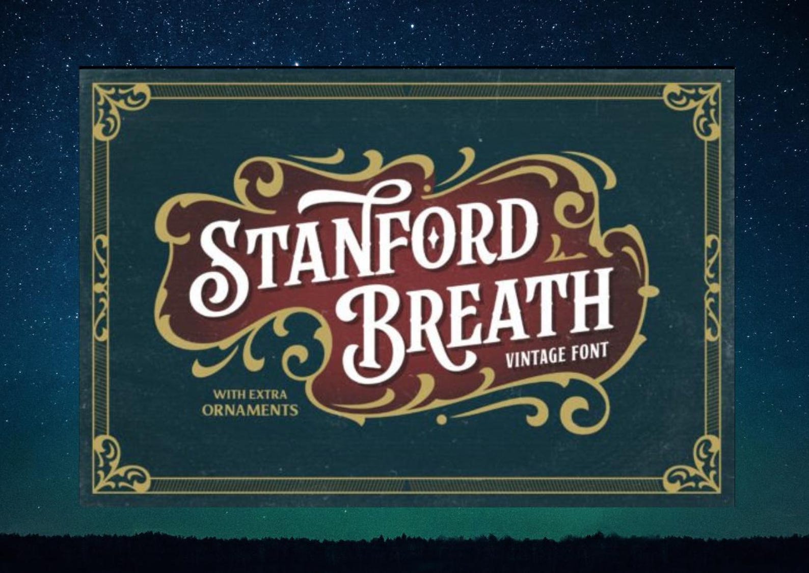 Stanford Breath Font - Lackletter Font, Canva Font, Procreate Font ...