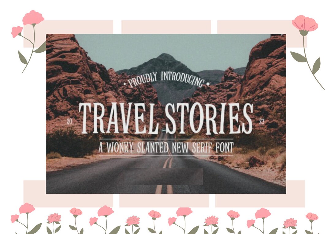 Travel Stories Font - Calligraphy Fonts, Bold Font, Retro Font ...