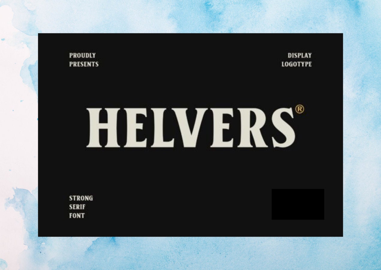 Helvers Bold Font Bundle - Logo Vont,serif Font, Canva Font, Procreate ...