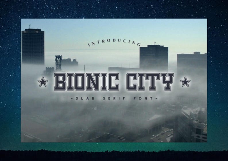 Bionic City Font - Slab Serif Fonts, Modern Font, Boho Font, Branding ...