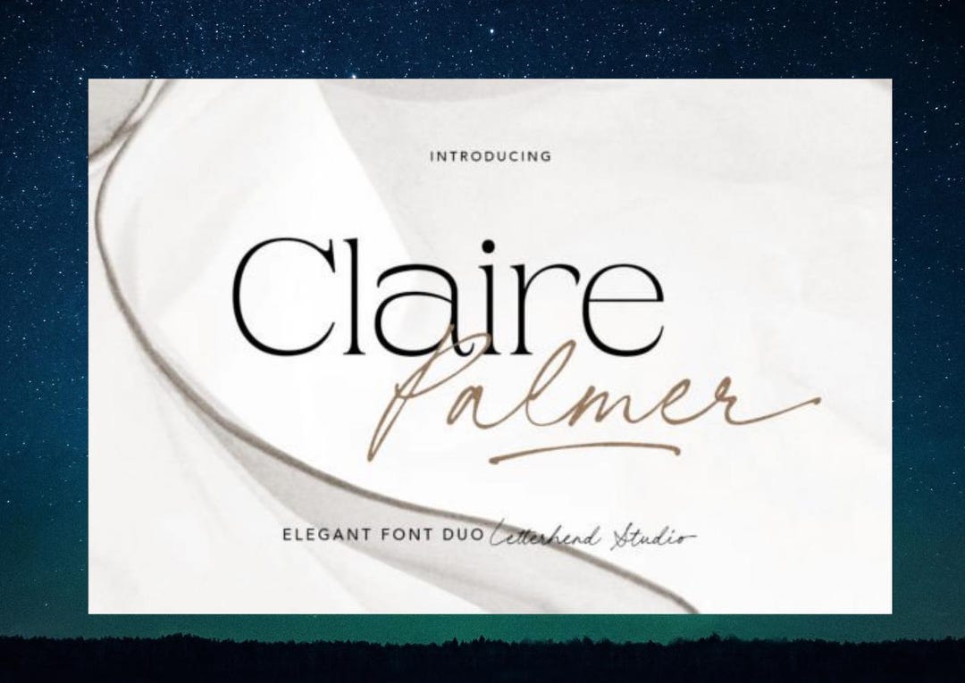 Claire Palmer Serif Font - Cricut Fonts, Procreate Font, Canva Font ...