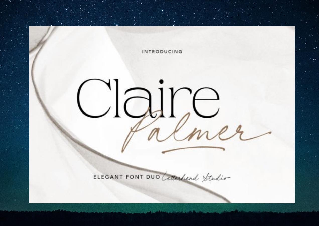 Claire Palmer Serif Font - Cricut Fonts, Procreate Font, Canva Font ...