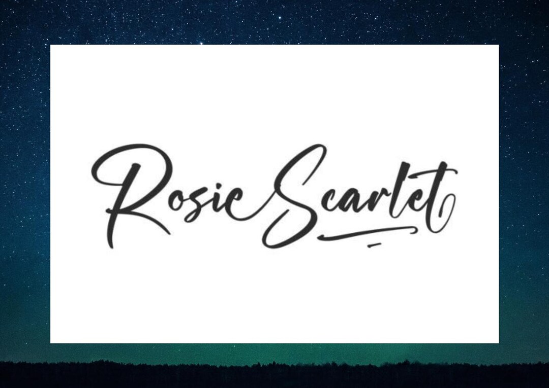 Rosie Scarlet Font - Script Font, Handwritten Font, Procreate Font ...