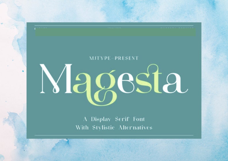 Magesta Font Bundle - Procreate Font, Logo Vont, Bold Serif Font, Canva Font, Magazine Font, Old ...