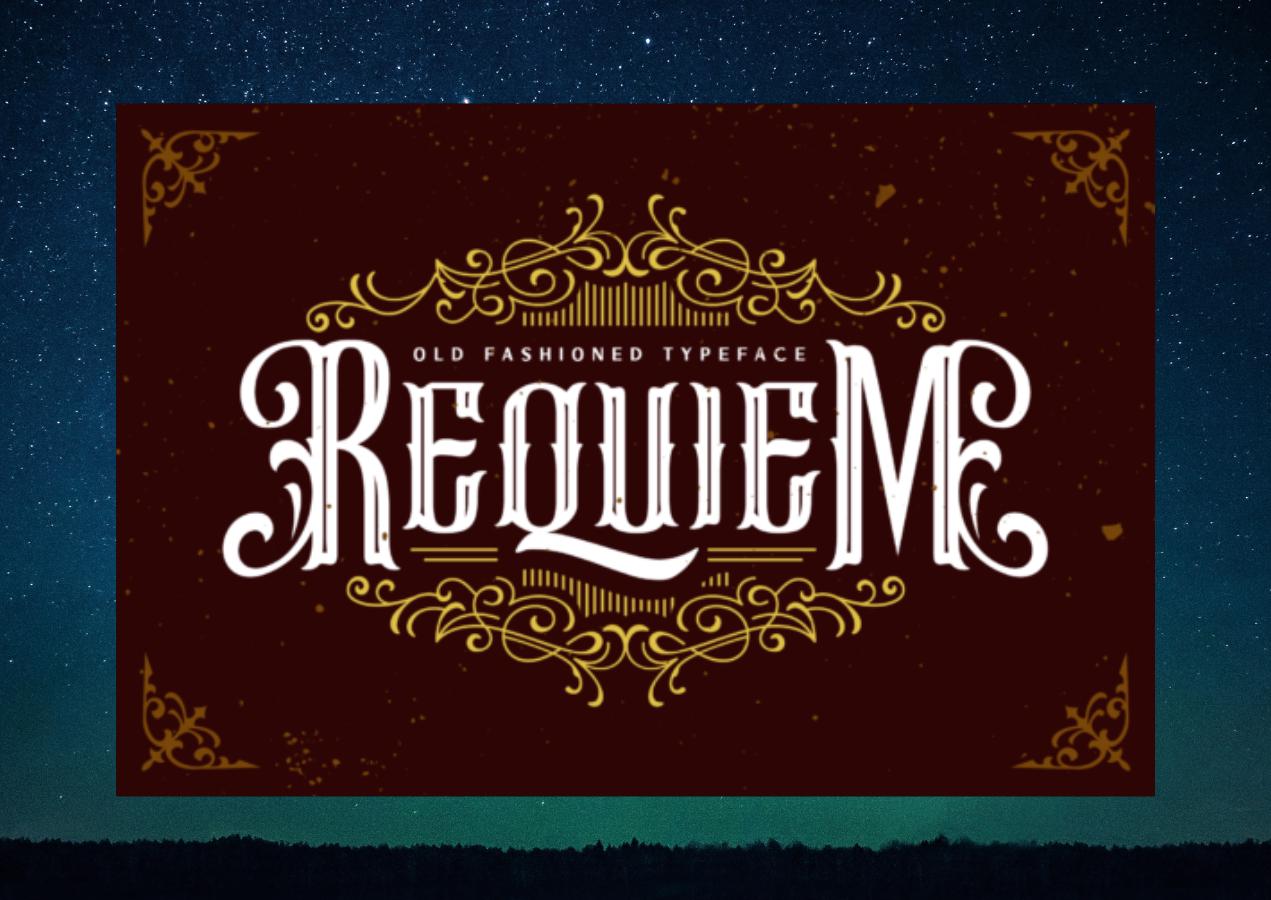 Requiem Font - Blackletter Font, Old English, Cricut Font, Gothic Font ...