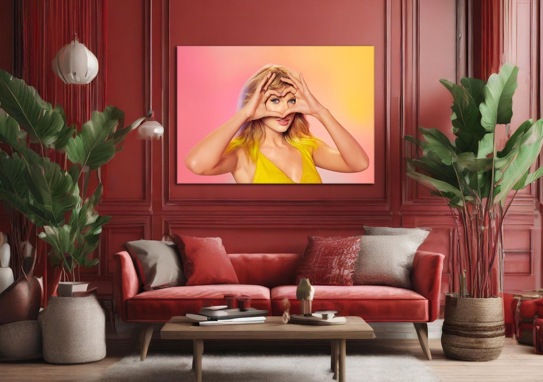 TAYLOR SWIFT I Love You Pose Canvas Wall Art, Framed Art Print, Perfect ...