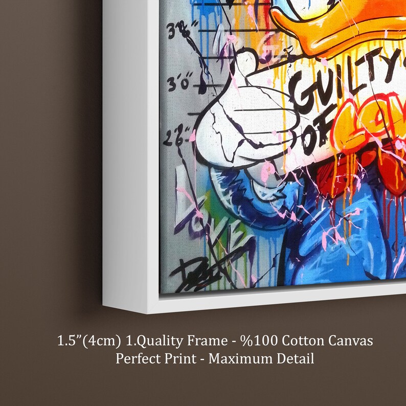 Banksy Guilty Dorlock Homes Graffiti Pop Art Canvas, Banksy Style Pop ...