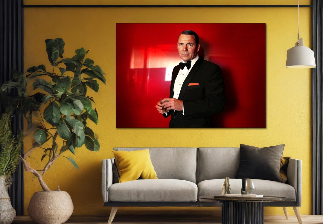 FRANK SINATRA Canvas Wall Art, Iconic Podium Pose Framed Art Print ...