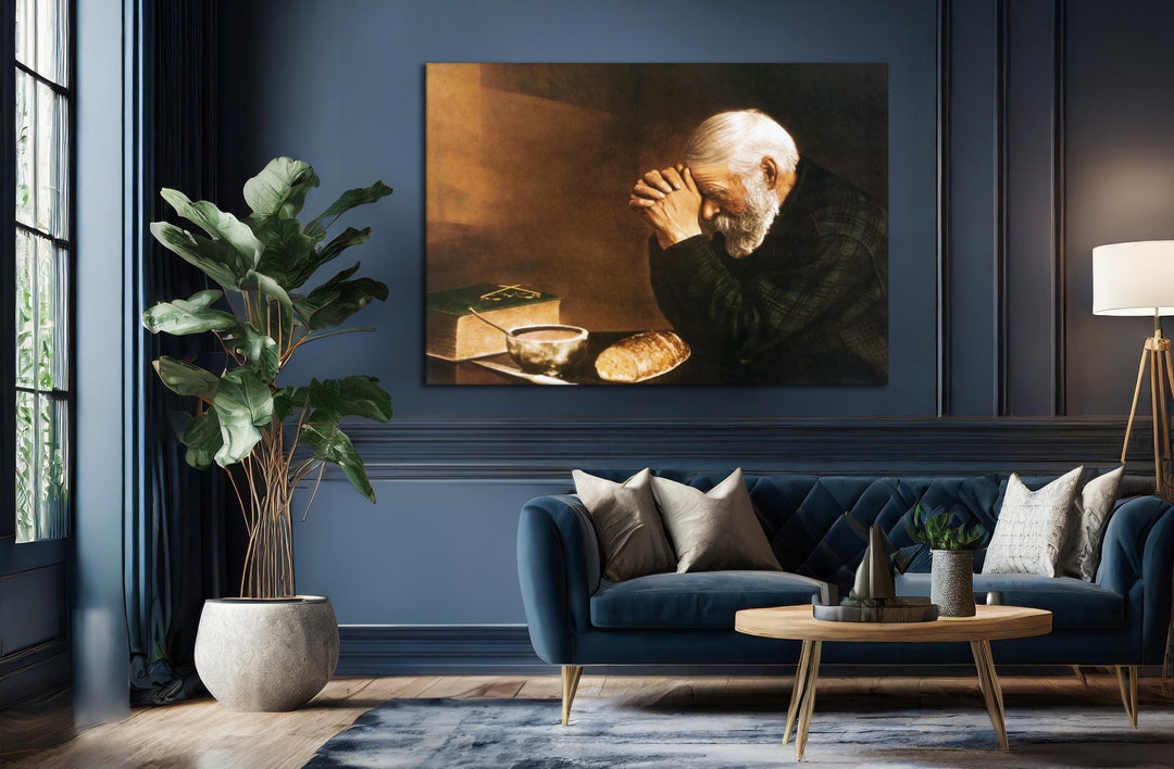 Eric Enstrom Grace Man Praying Over Bread new High Resolution Print ...