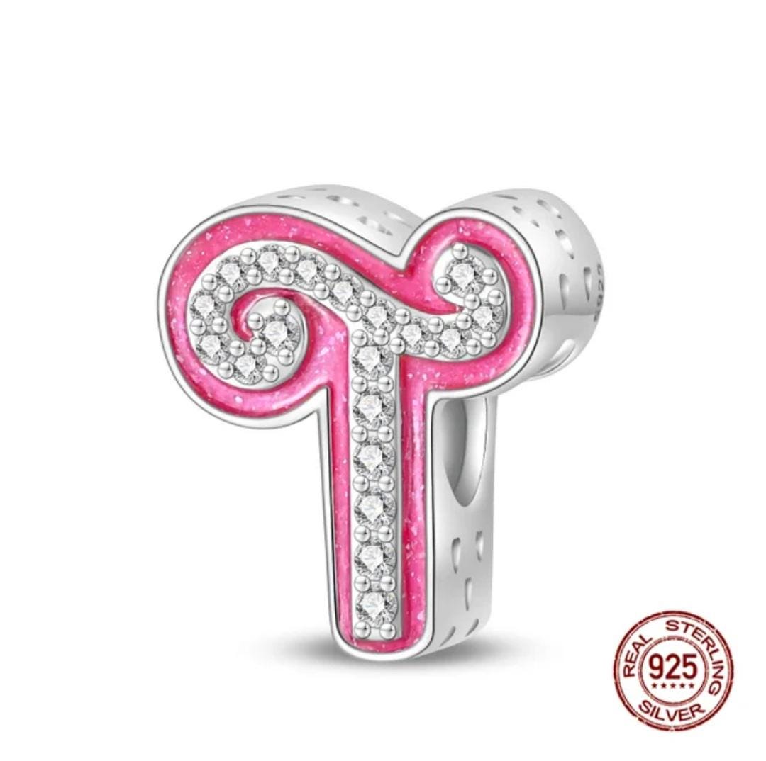 2024 Barbie Collection Letter T Pandora Charms 925 Silver - Etsy