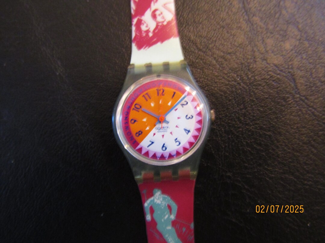 Vintage Swatch Watch Ski Slope Ladies' Watch, Vintage Watch, 1992 - Etsy