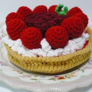 Pie Crochet Pattern Dessert Food Pattern PDF Instant Download Red ...