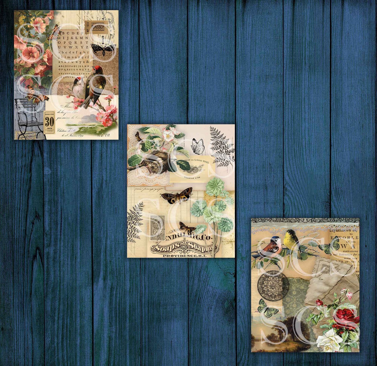 Ephemera Collage Papers 5 Digital Ephemera for Junk Journals | Etsy