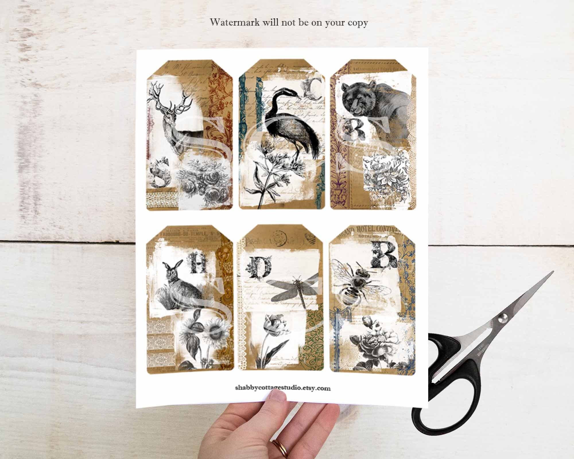 Digital Woodland Tags Instant Download Junk Journal - Etsy