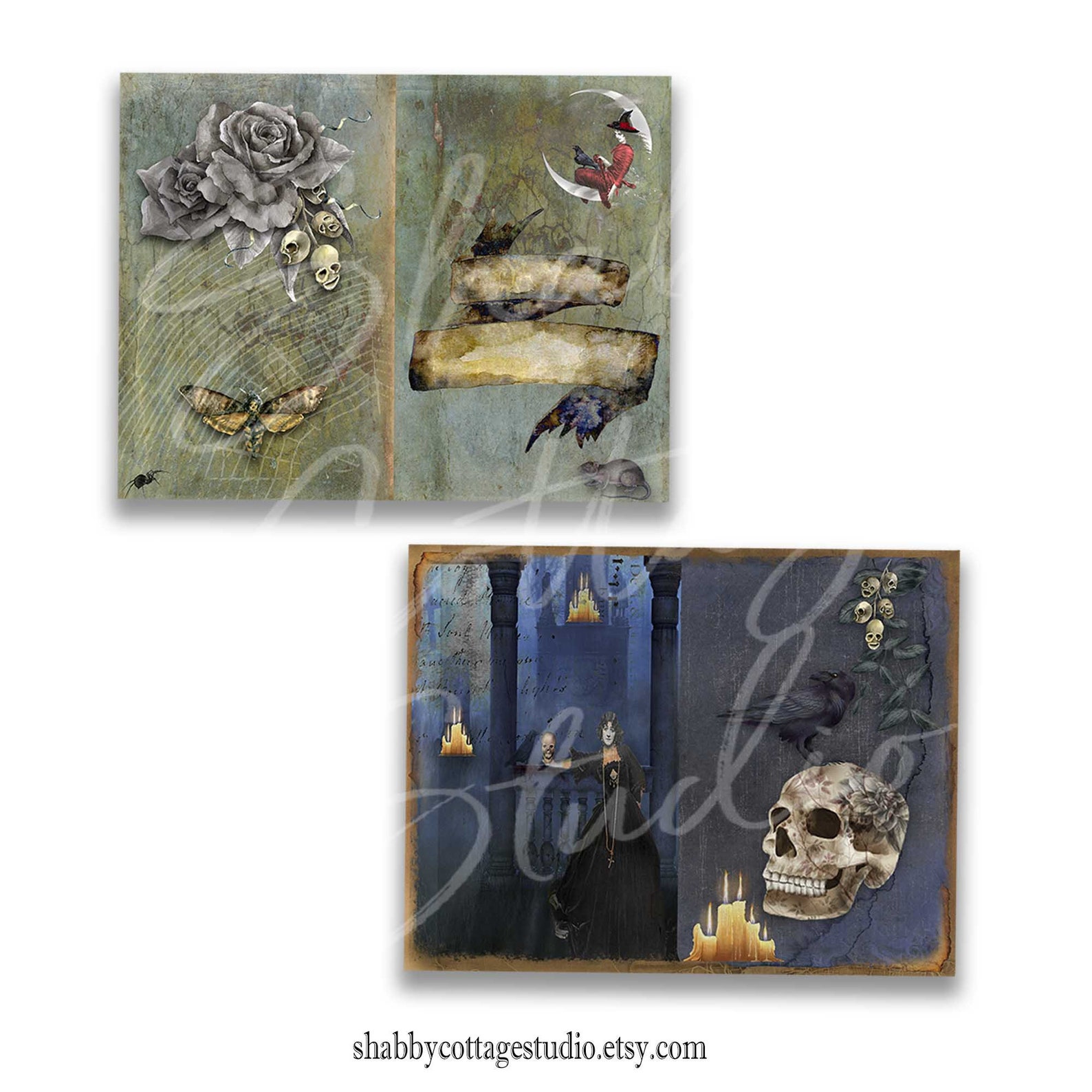 Halloween Digital Journal Kit Instant Download All Hallows - Etsy