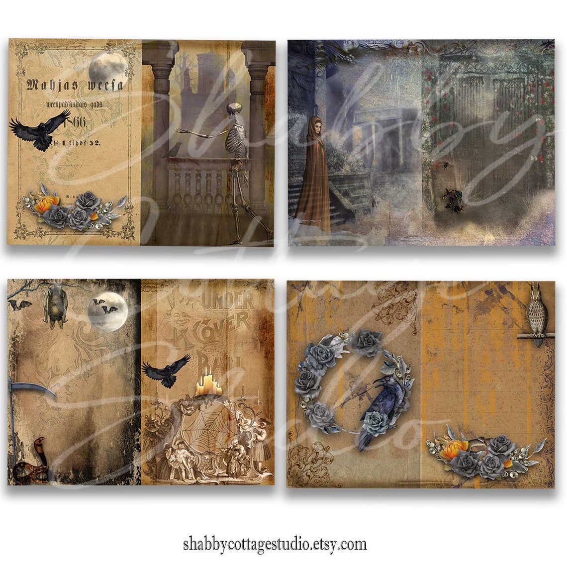 Halloween Digital Journal Kit - Instant Download- All Hallows Eve ...