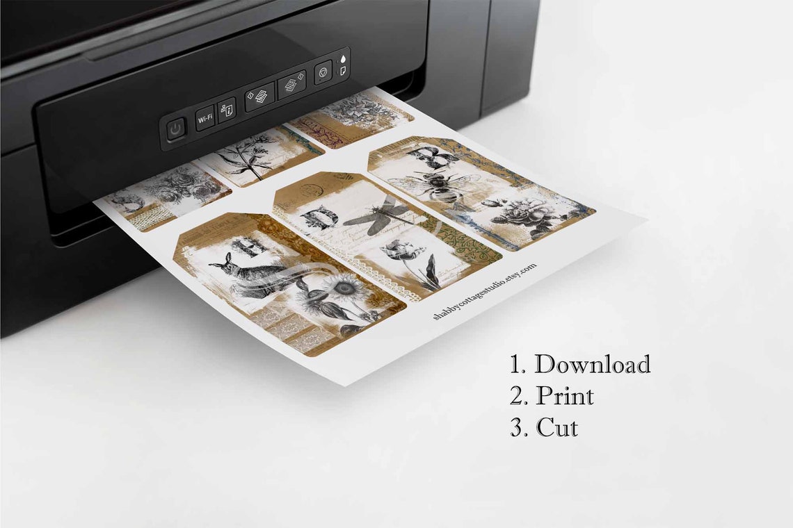 Digital Woodland Tags Instant Download Junk Journal - Etsy