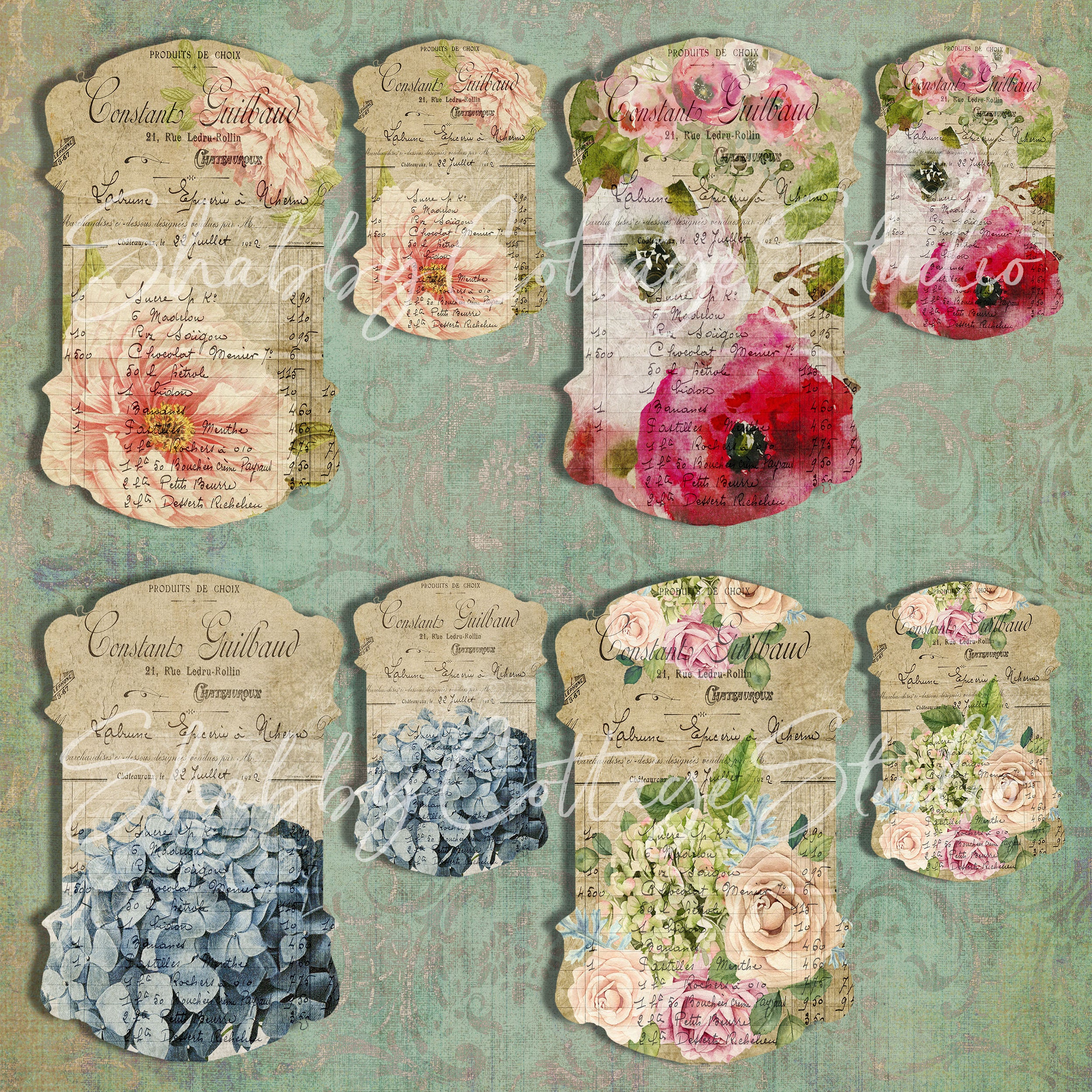 Printable Download Gift Tags Ribbon or Lace Spool Card | Etsy