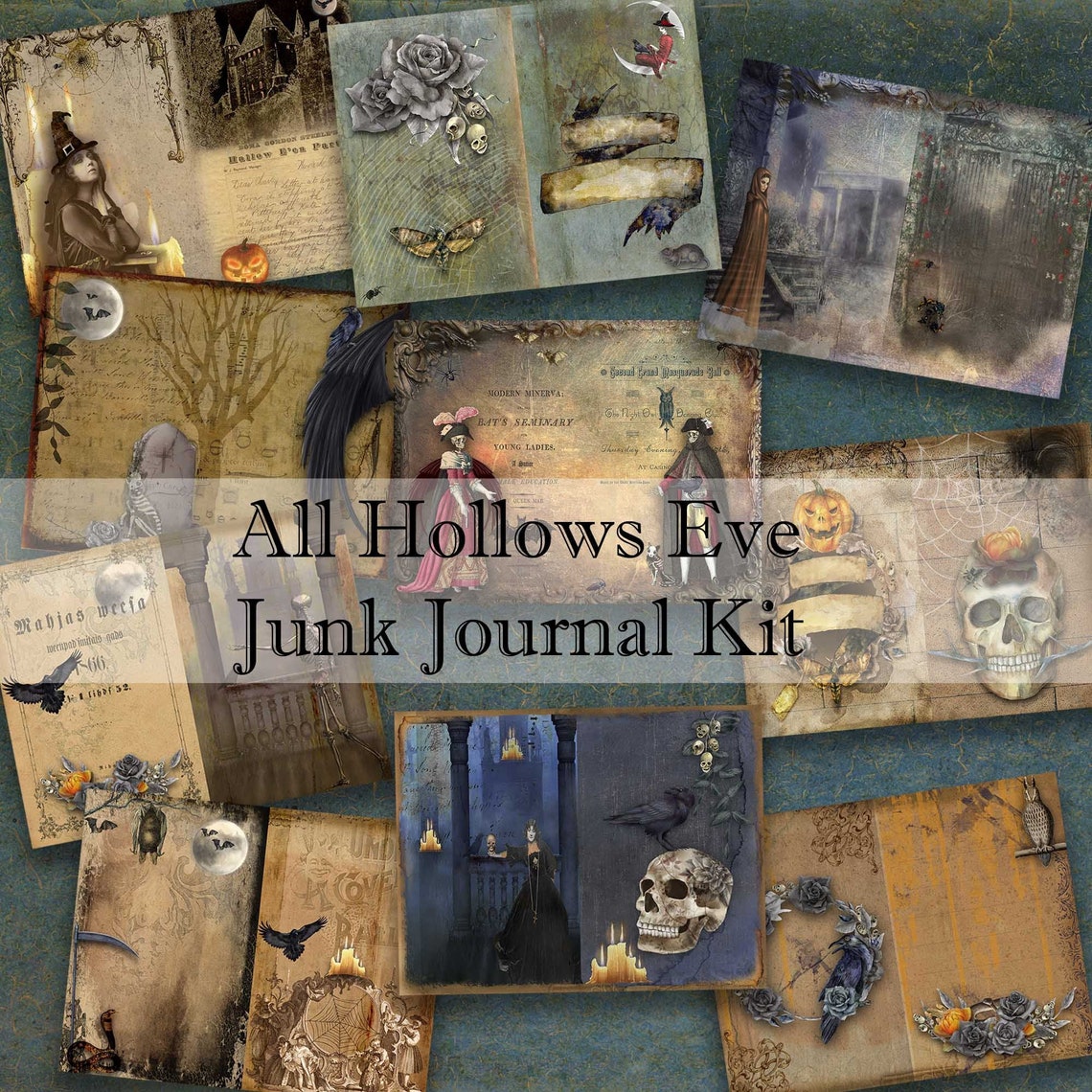 Halloween Digital Journal Kit - Instant Download- All Hallows Eve ...