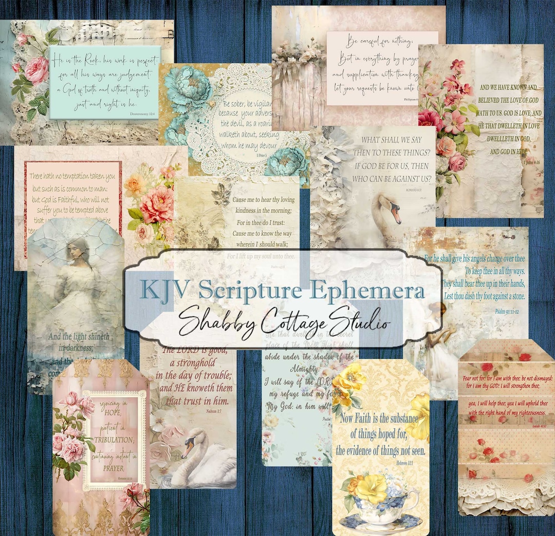 KJV Scripture Ephemera - Printable Download Bible Quotes - Digital ...