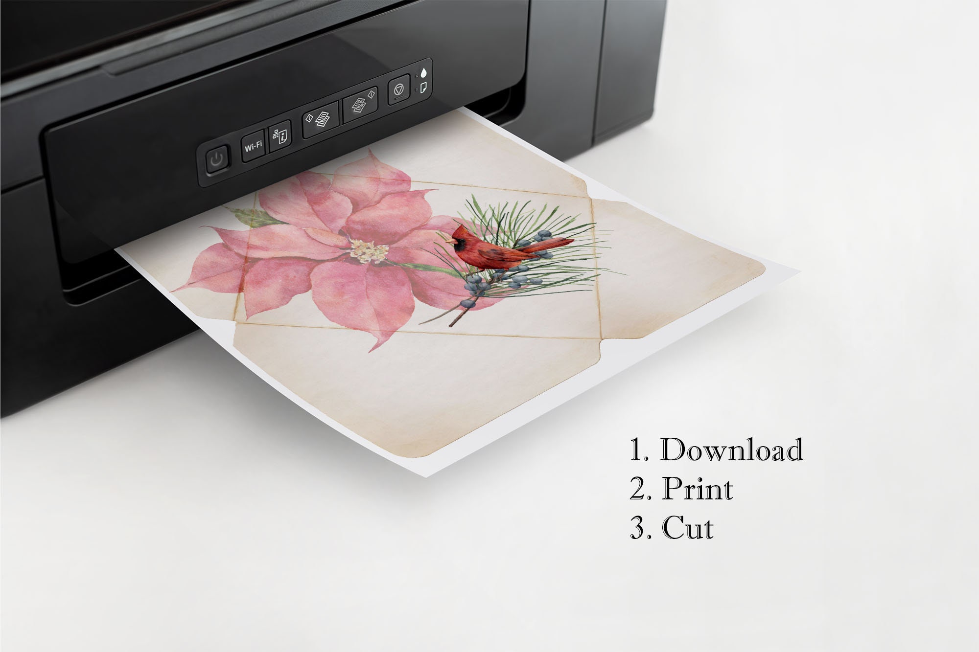 Christmas Digital Papers - Printable Christmas Stationery Set ...