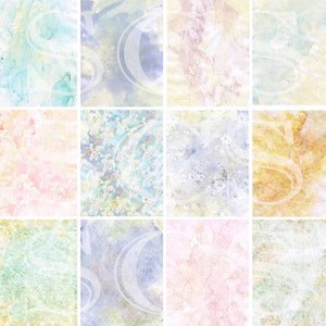 Pastel Watercolor Digital Paper Pack - Paper Crafting - Journal Pages ...