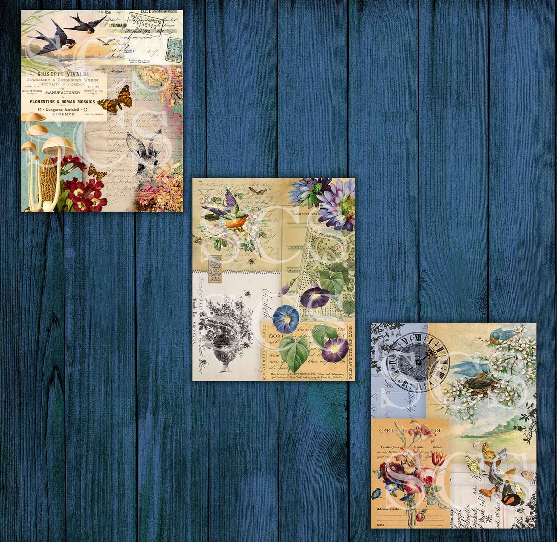 Ephemera Collage Papers 5 Digital Ephemera for Junk Journals | Etsy