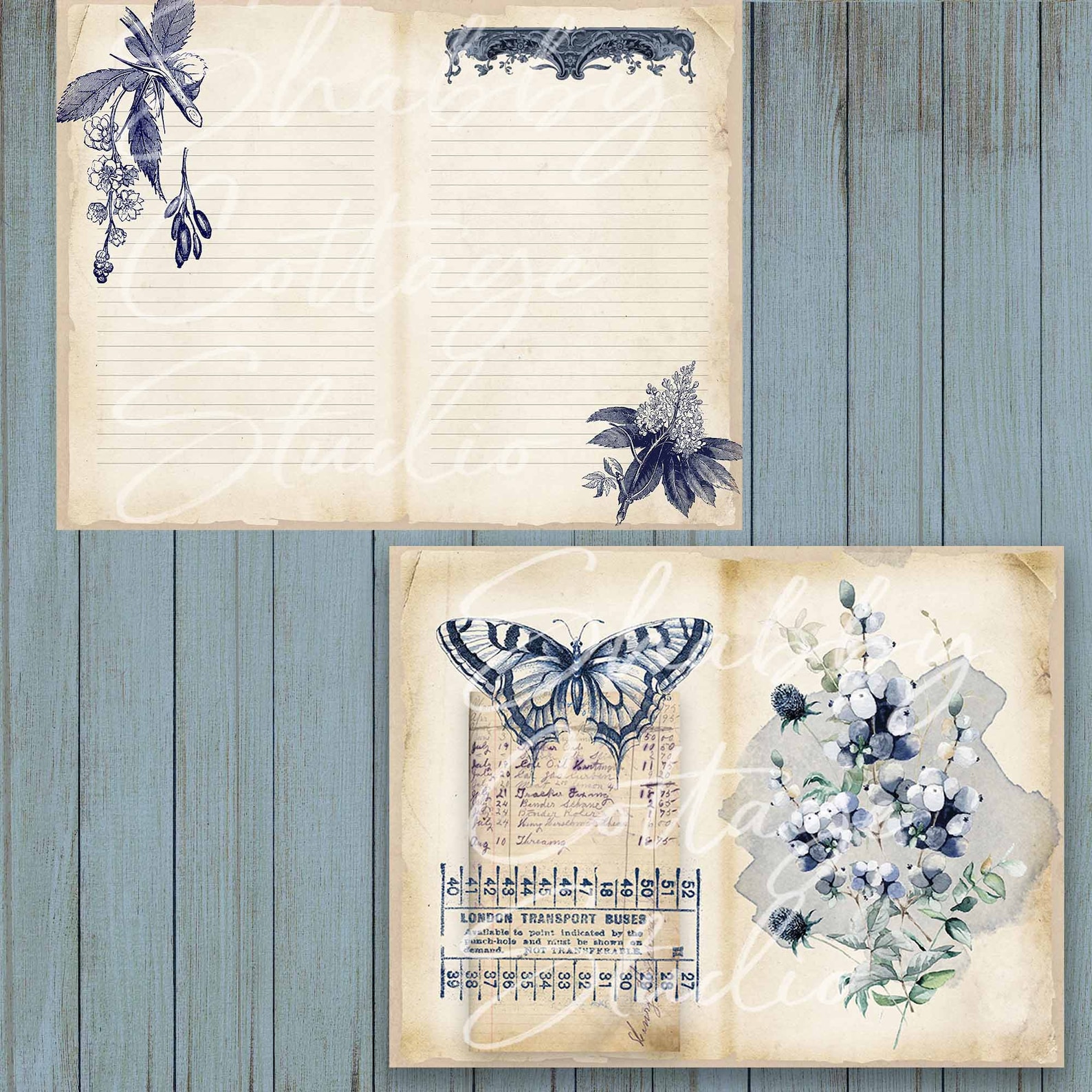 Printable Junk Journal Pages - Digital Junk Journal Paper for Instant ...