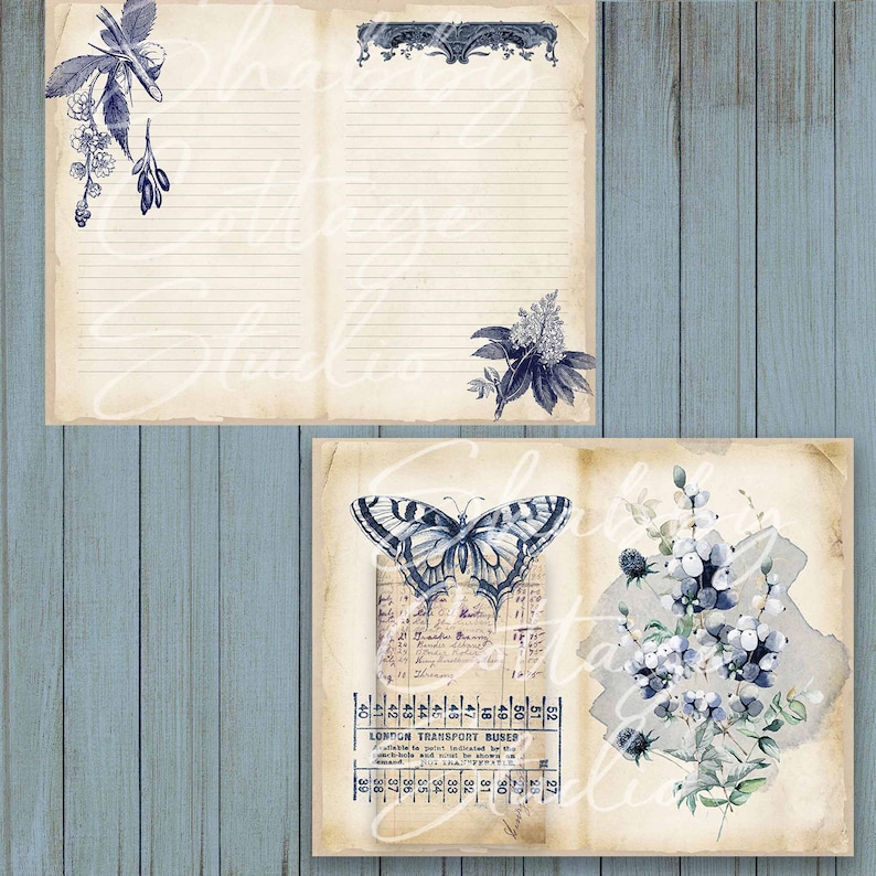 Printable Junk Journal Pages - Digital Junk Journal Paper for Instant ...
