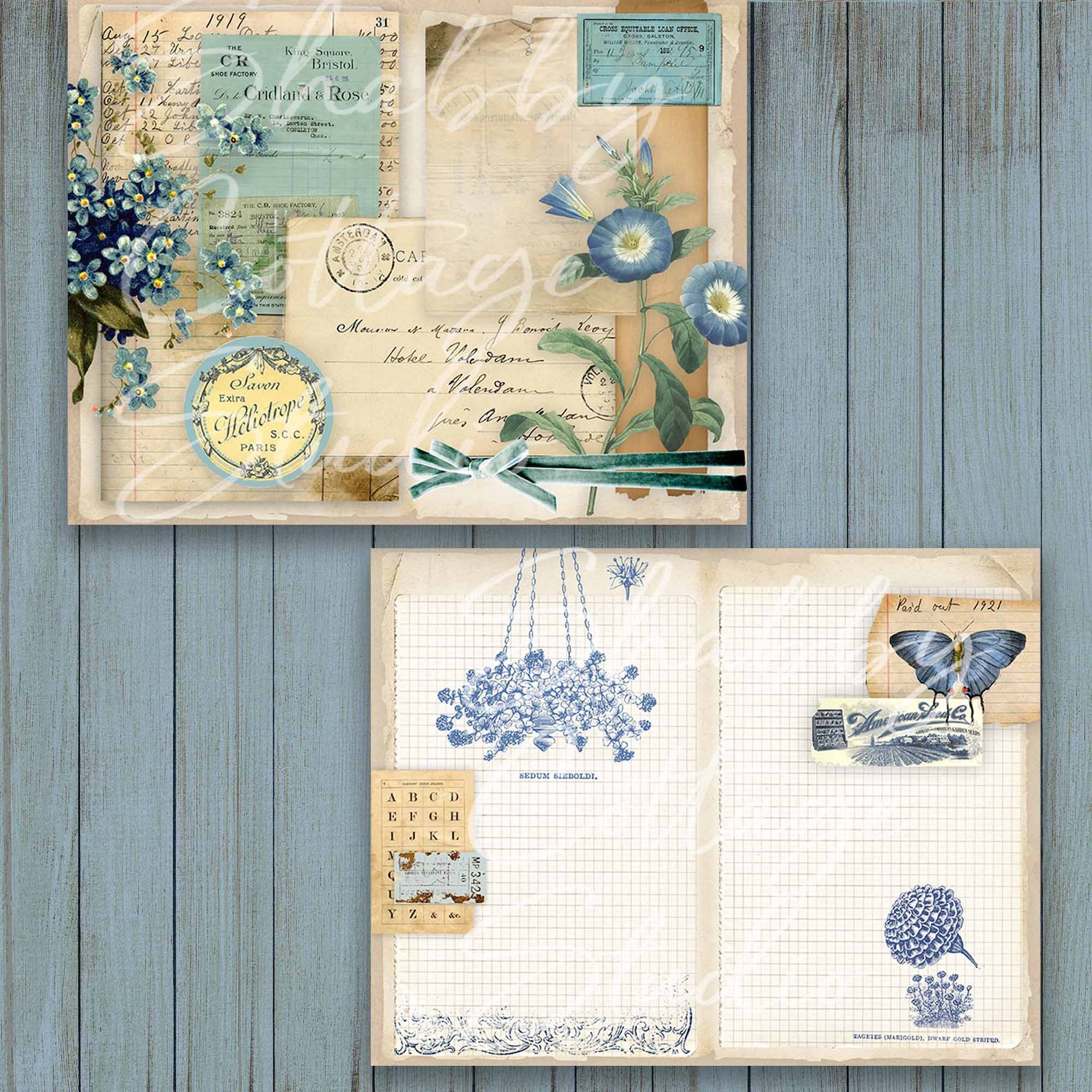 Printable Junk Journal Pages Digital Junk Journal Paper for - Etsy