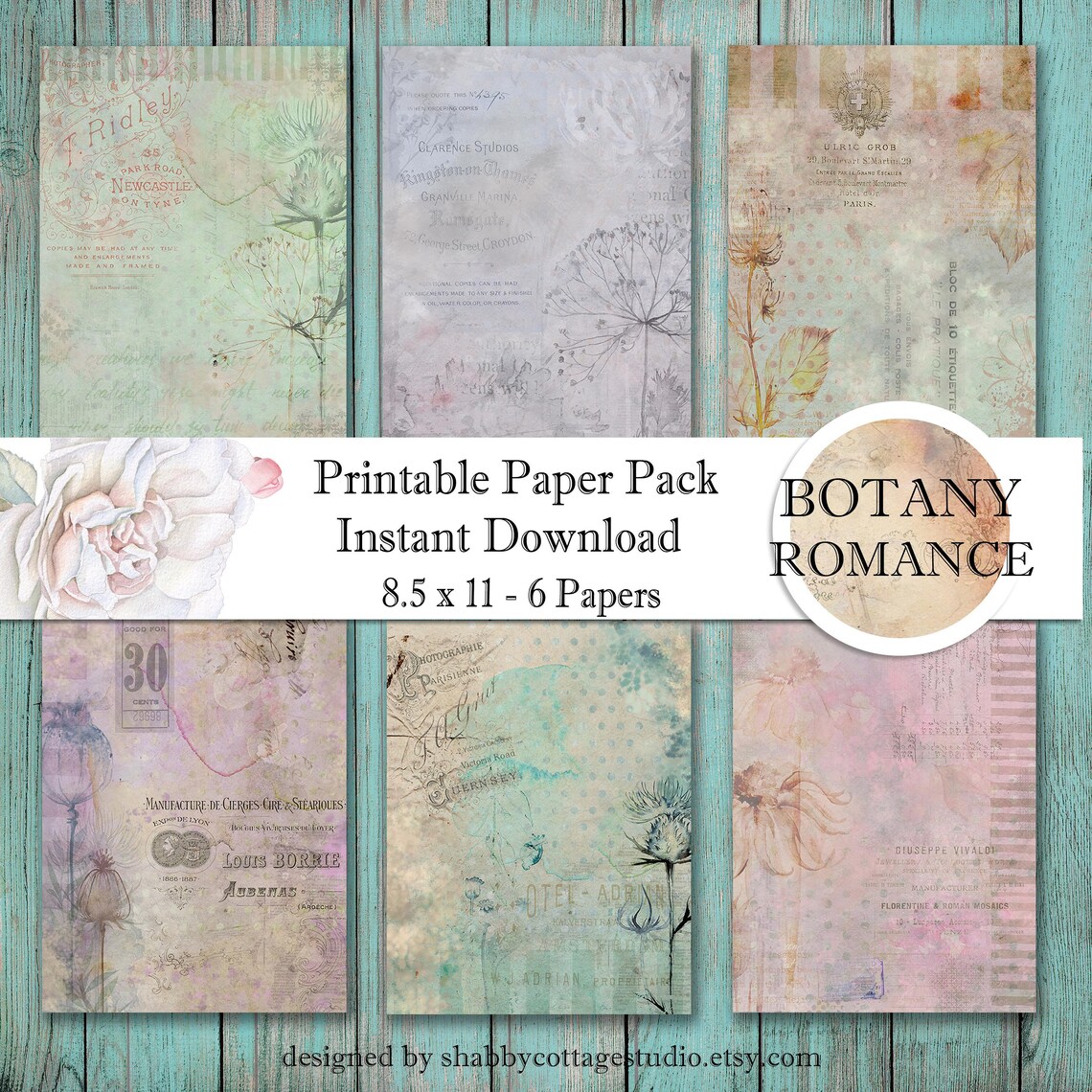 Printable Paper Pack Instant Digital Download Journal Papers - Etsy