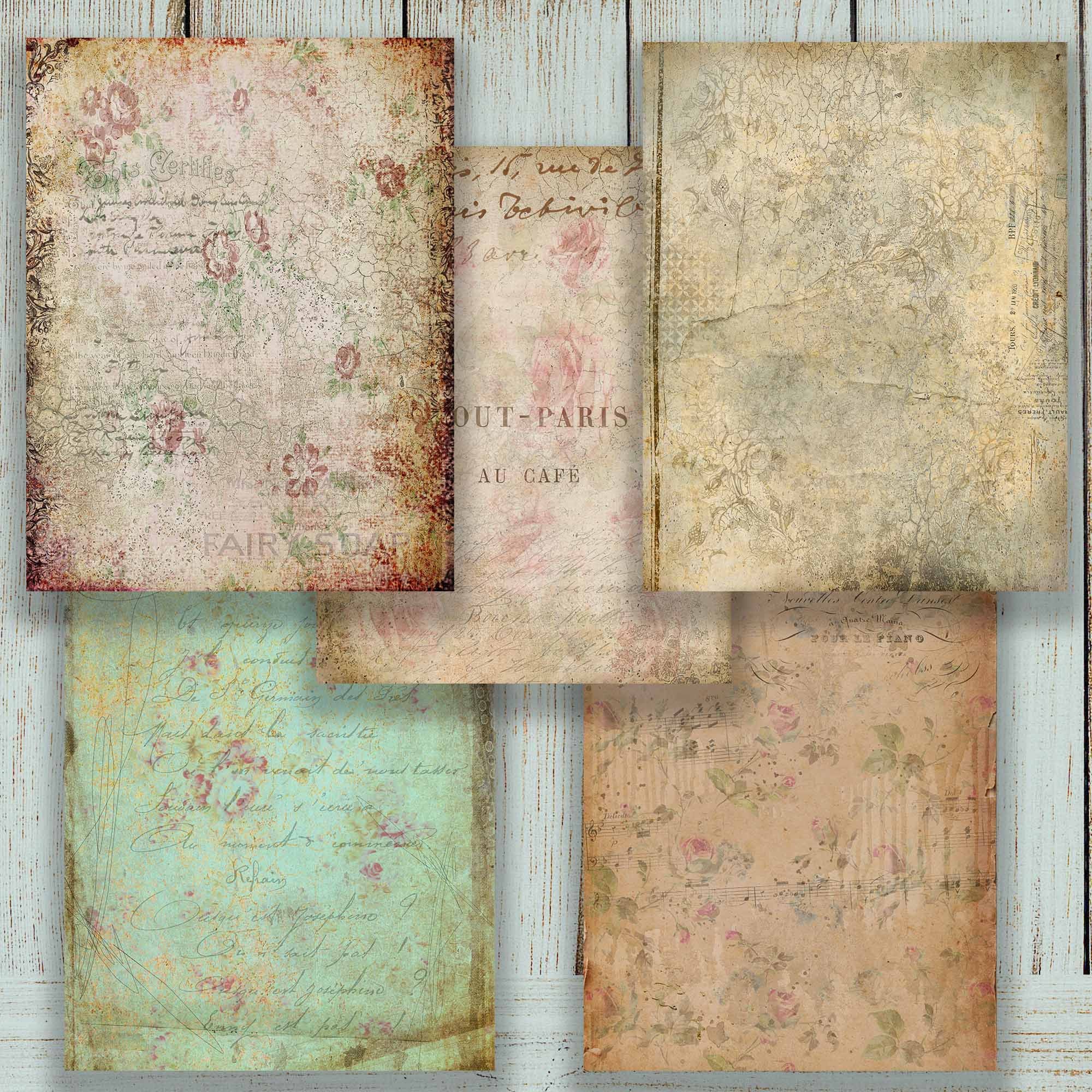 Printable Digital Paper Pack Instant Download - 8.5 X 11 Background ...
