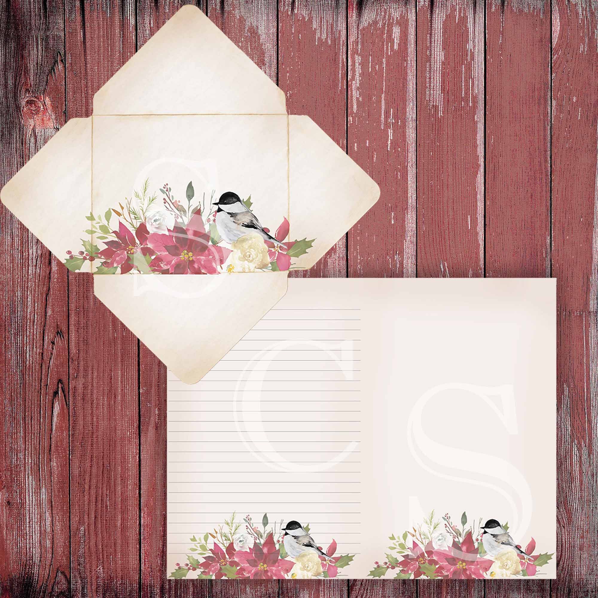 Christmas Digital Papers - Printable Christmas Stationery Set ...