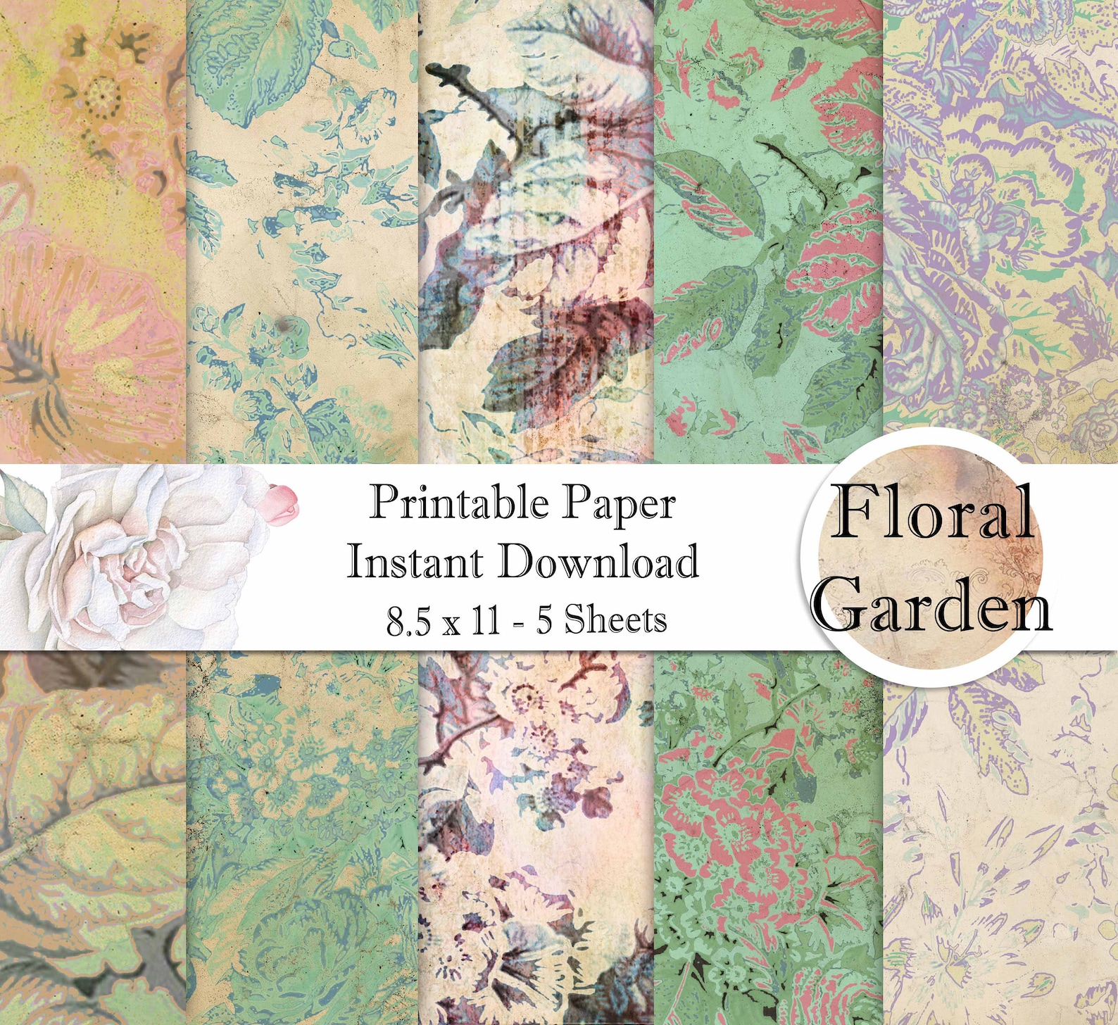 Digital Download Paper Pack Instant Printable 8.5x11 Inch - Etsy