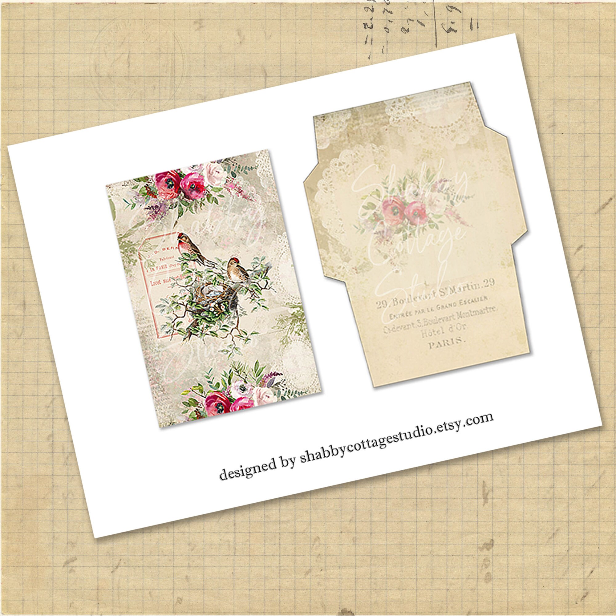 Instant Printable Digital Art or Note Cards With Envelopes - Etsy
